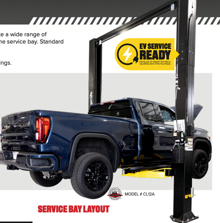 CHALLENGER 2-POST LIFT MODEL CL12A 12K HEAVY DUTY ADJUSTABLE LIFT ...