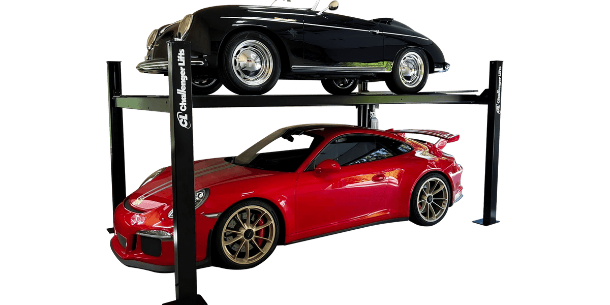 CHALLENGER LIFTS CL4P9S HOME STORAGE PARKING FOUR POST LIFT 9000LBS ...