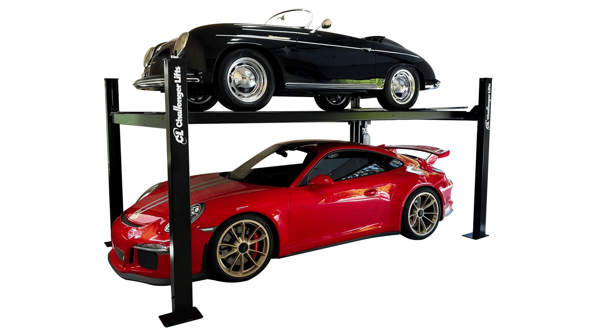 CHALLENGER LIFTS CL4P9S HOME STORAGE PARKING FOUR POST LIFT 9000LBS ...